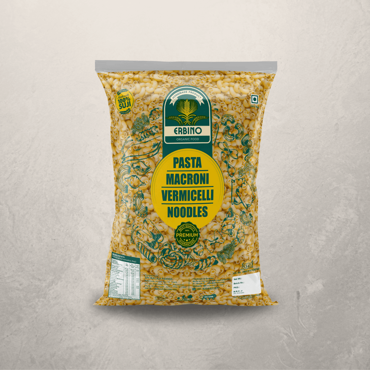 Macaroni 5kg - ERBINO Foods